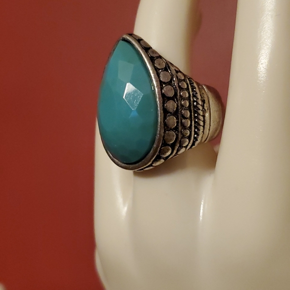 Jewelry | Turquoise Tear Drop Stretch Ring | Poshmark